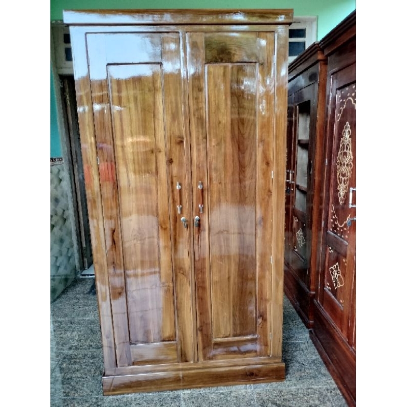 Jual almari kayu jati almari 2 pintu almari kayu | Shopee Indonesia