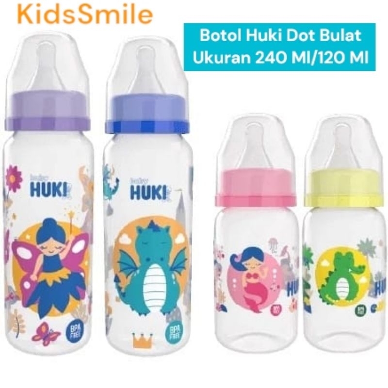 Jual KidsSmile Botol Susu Baby Huki Dot Bulat/Botol HUKI PP SP LSR ...