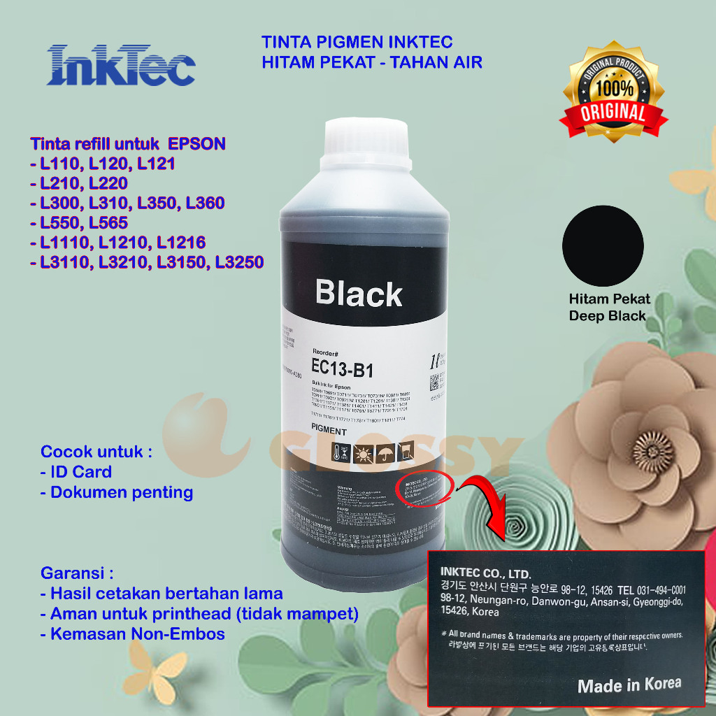 Jual Tinta Pigment Inktec untuk Epson | Shopee Indonesia