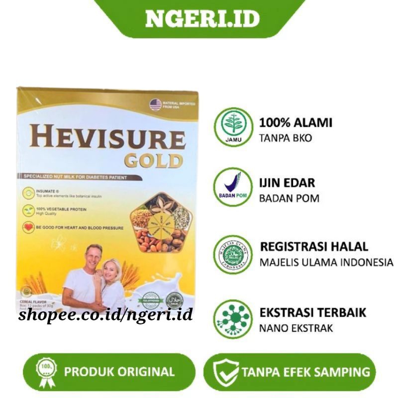 Jual HEVISURE GOLD MILK SUSU OBAT DIABETES KENCING MANIS INSULIN ...