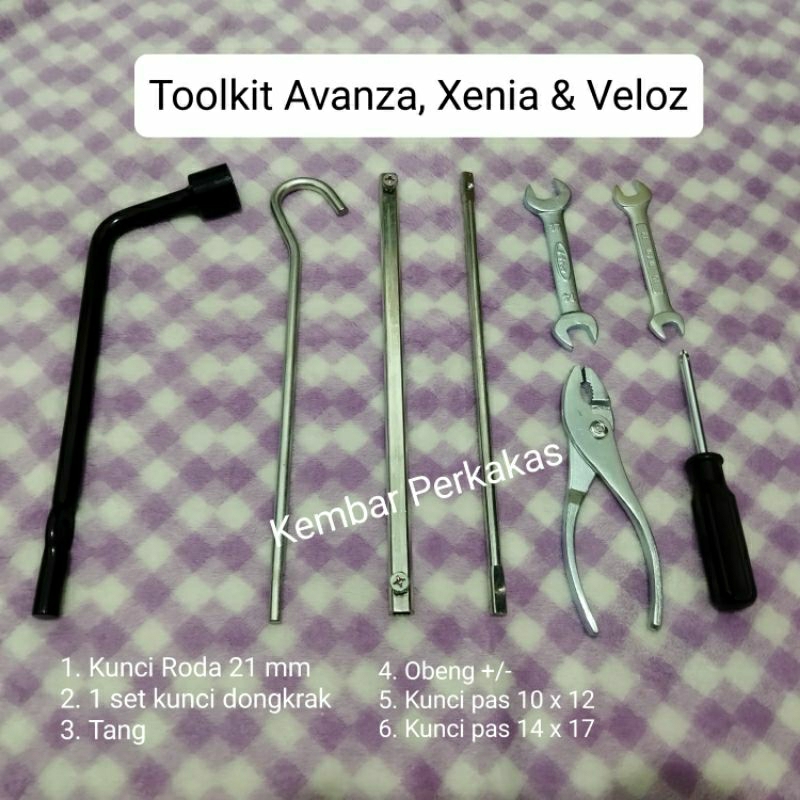 Jual Paket Toolkit Mobil Toyota Avanza,Veloz & Daihatsu Xenia ( Kunci ...