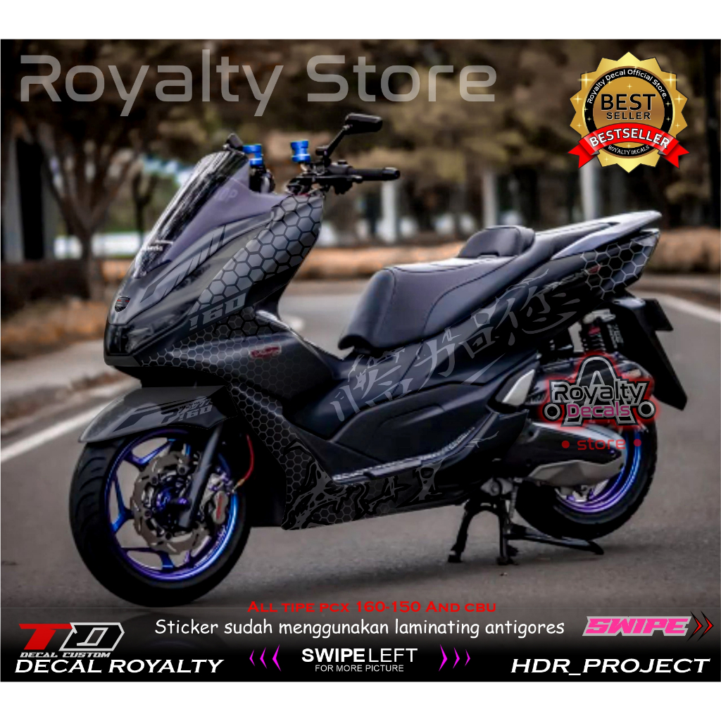 Jual Decal pcx 160 / 150 fullbody sticker pcx 160 full body QUALITAS ...