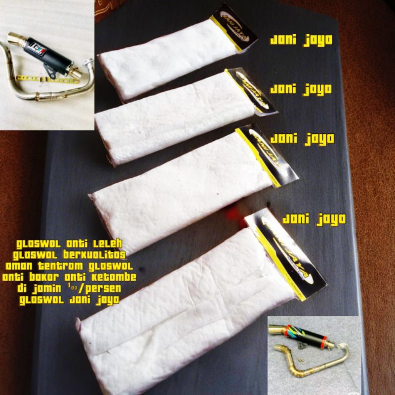 Jual GLASWOL GASWOL GASBUL PUTIH TAHAN BAKAR 100% GLASWOL KNALPOT MOTOR ...