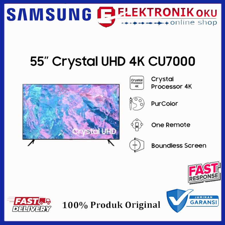 Jual Samsung UHD Smart TV 55 inch 55CU7000 GARANSI RESMI | Shopee Indonesia