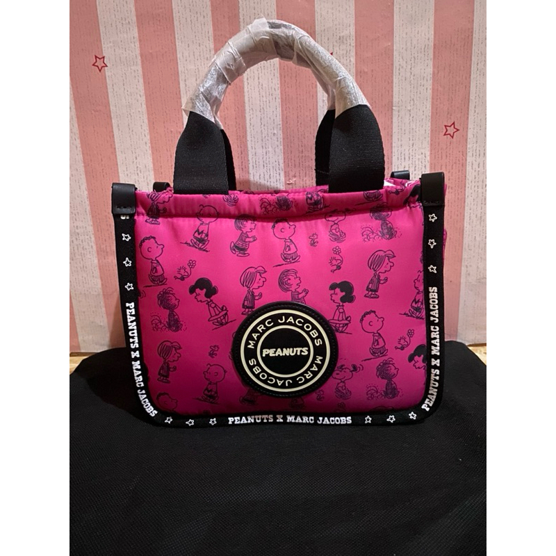 Jual Marc Jacobs X Peanuts Mini Fuschia Puffy Nylon Tote Convertible ...