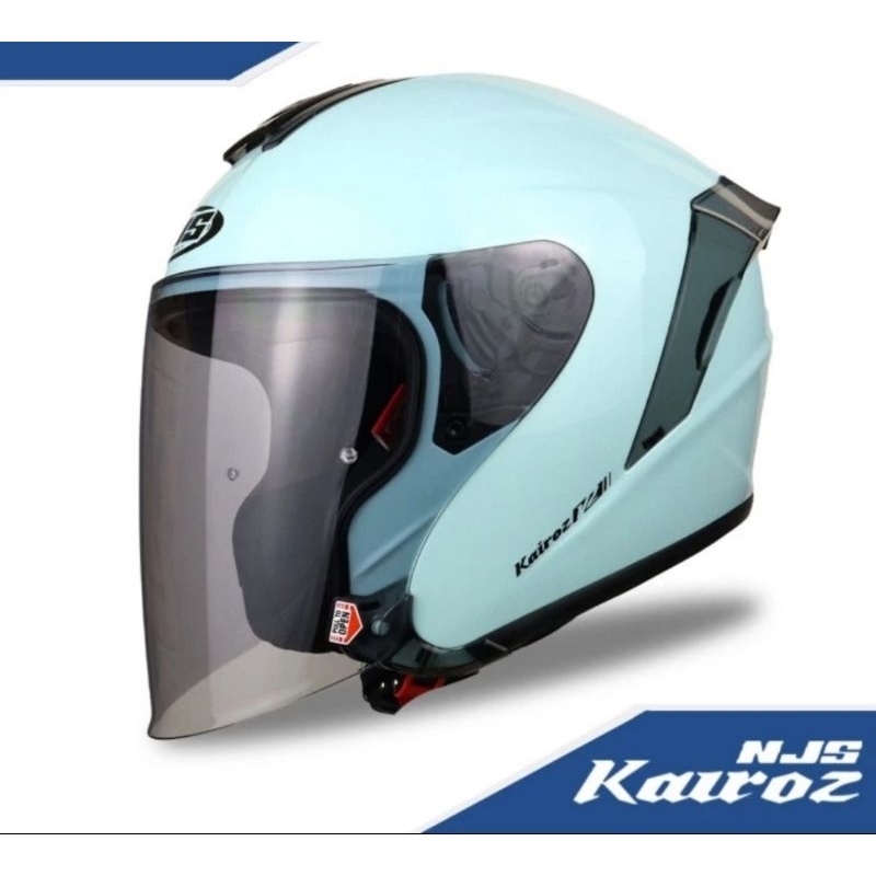 Jual NJS KAIROZ V2 EASY GREEN SOLID ORIGINAL | HELM MOTOR HALF FACE ...