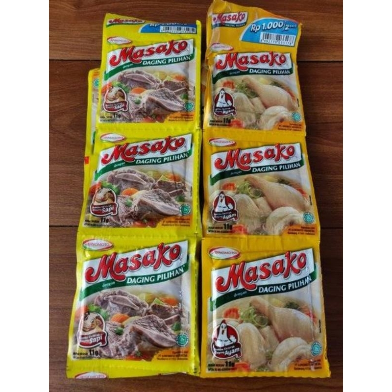 Jual Masako Ayam Atau Sapi 1 Renteng Isi 12 Pcs 8,5 gram 1 pcs | Shopee ...