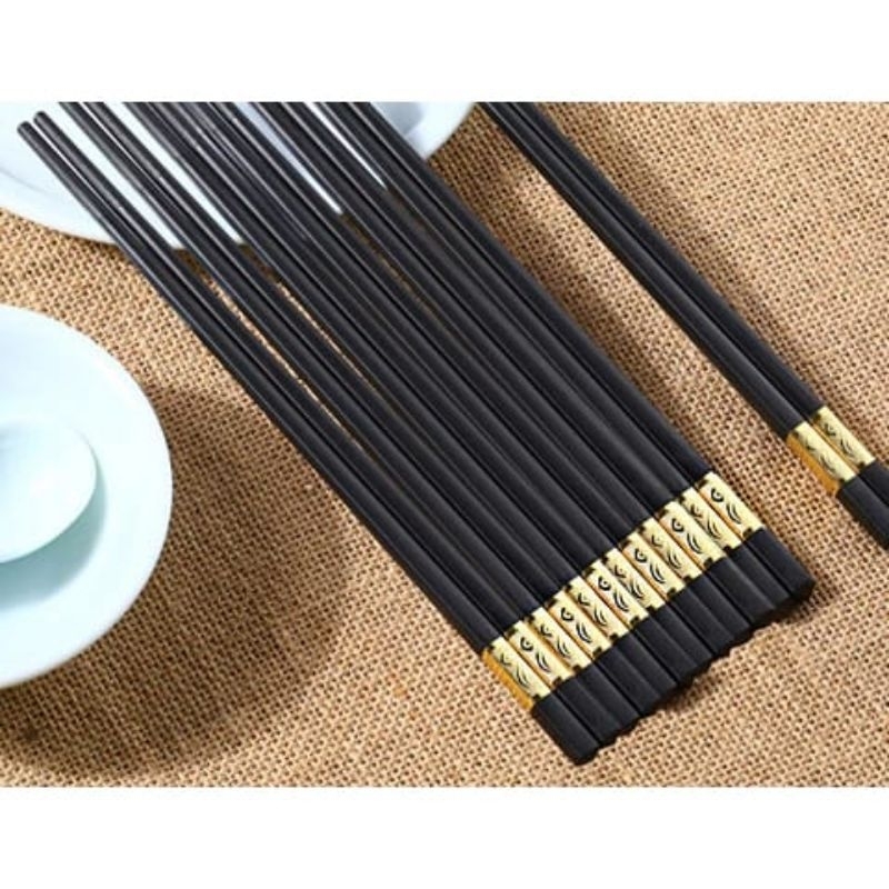 Jual Sumpit Hitam bahan Plastik Premium Anti Lengket / Mewah / Elegan ...