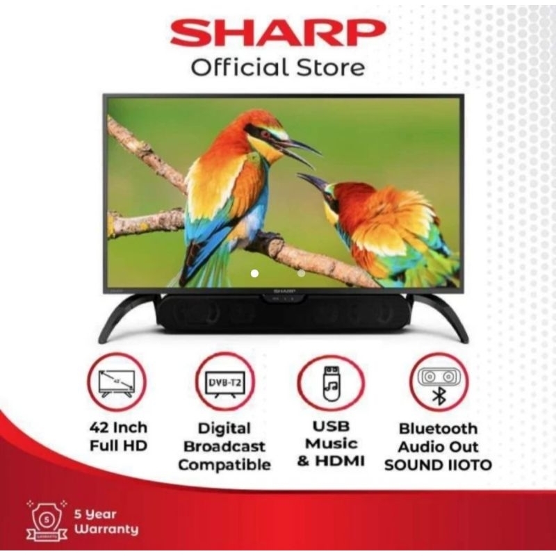 Jual SHARP 2T C42DD1i SB Soundbar LED TV 42 inch Digital Full HD TV 2TC42DD1iSB | Shopee Indonesia