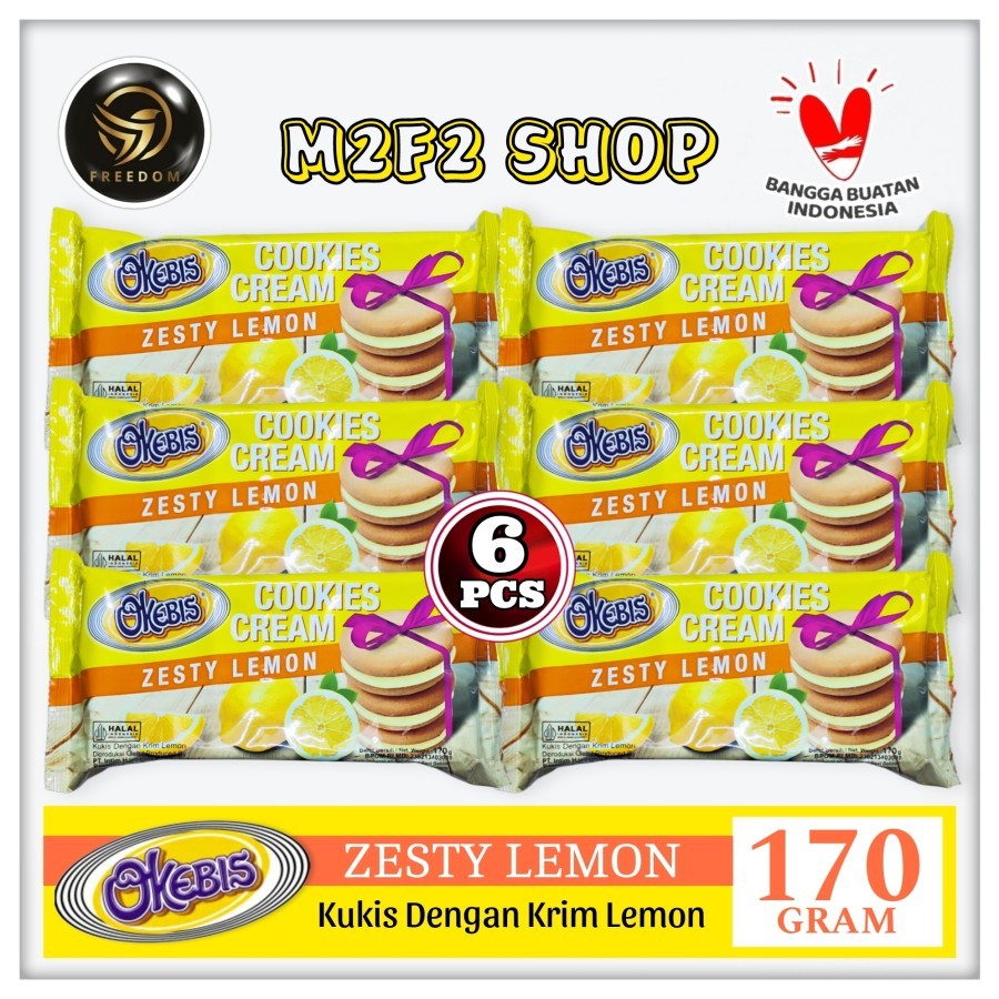 Jual Okebis Cookies Cream Zesty Lemon | Kukis Krim Jeruk Lemon - 170 gr ...
