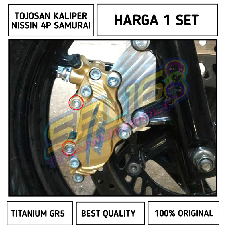 Jual DISPAD KALIPER NISSIN SAMURAI 4P TITANIUM GR5 | Shopee Indonesia