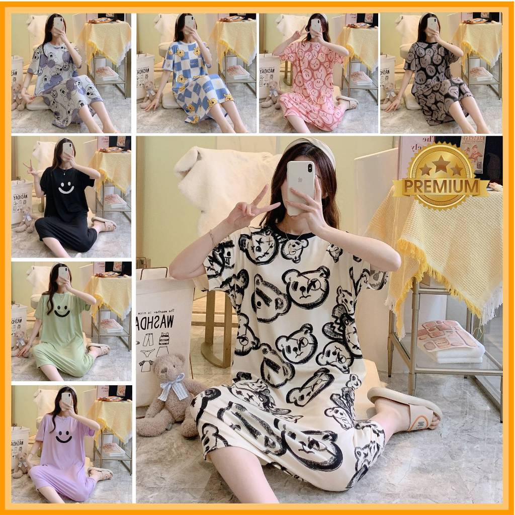 Jual AJW Shop Daster Lengan Pendek Wanita Kekinian | Daster Import ...