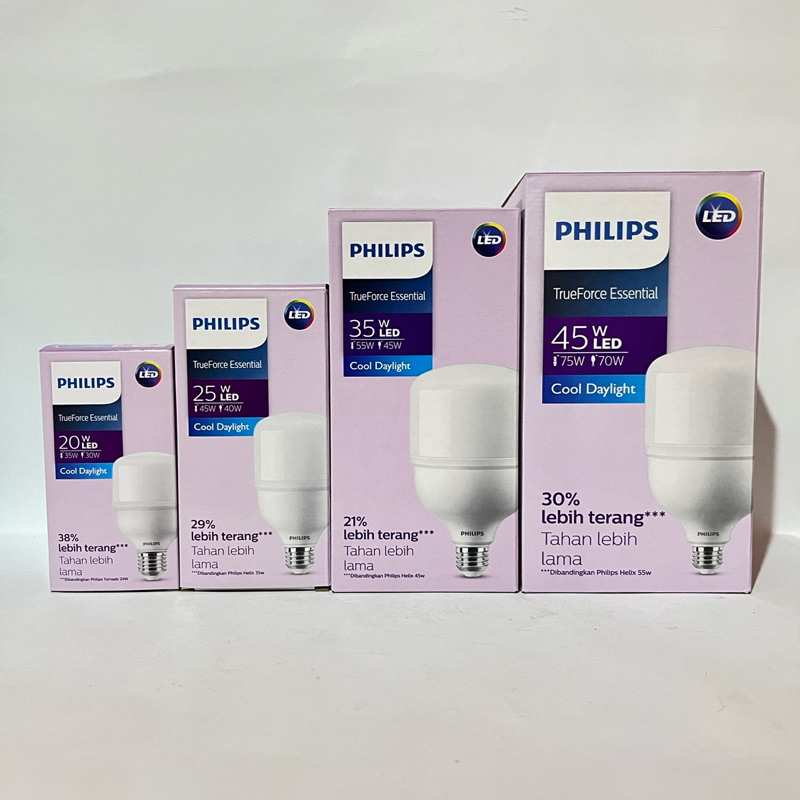 Jual Philips Lampu Bohlam LED True Force Essential Cool Daylight Putih 20 Watt 25 Watt 35 Watt ...