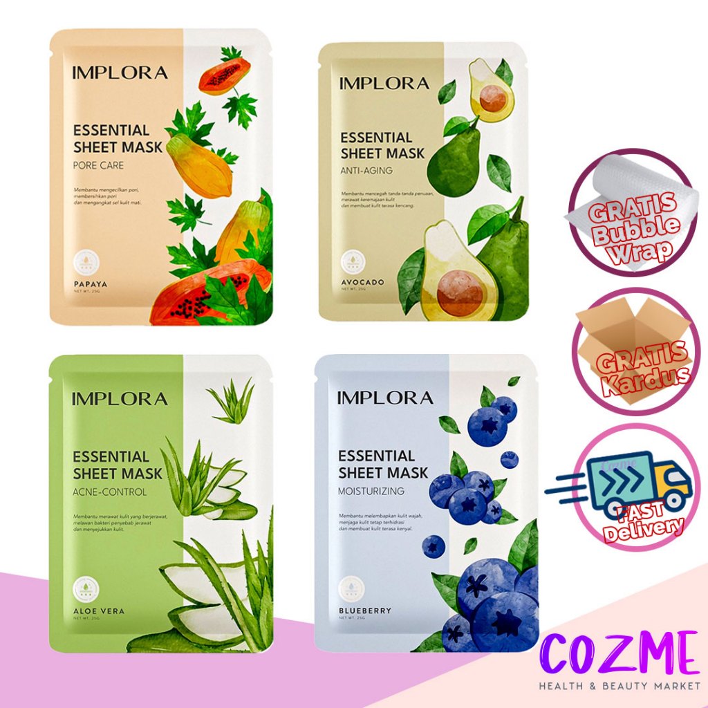 Jual IMPLORA Essential Sheet Mask | Shopee Indonesia
