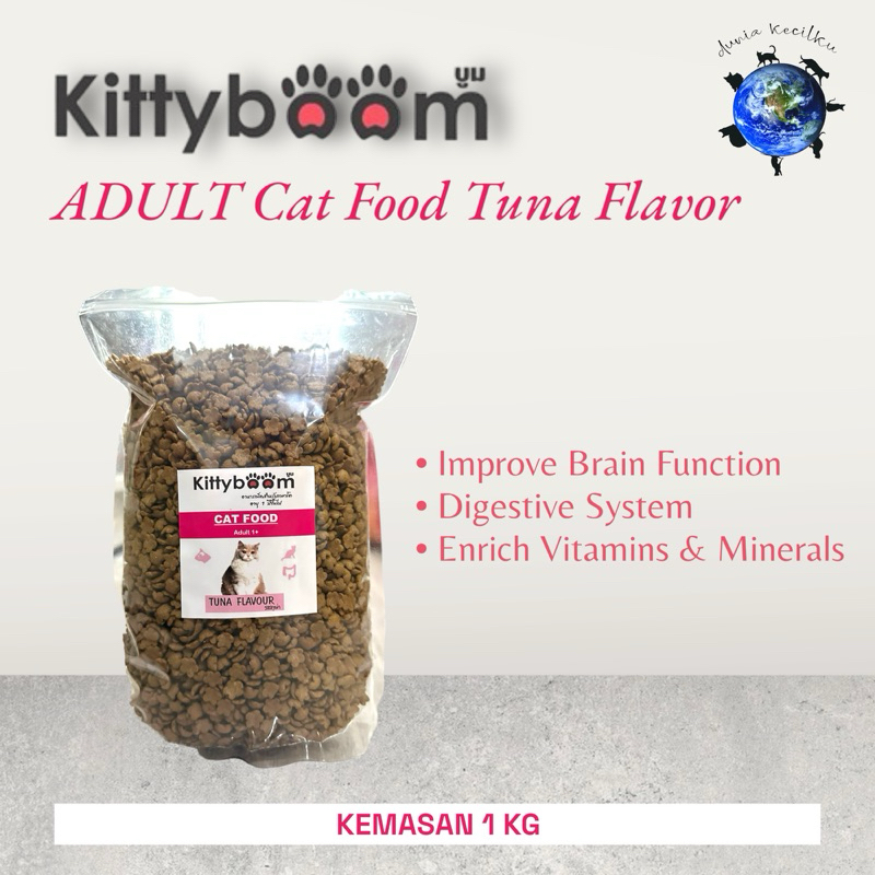 Jual Kitty Boom Premium Cat Dry food Tuna Flavor - Makanan Kering ...