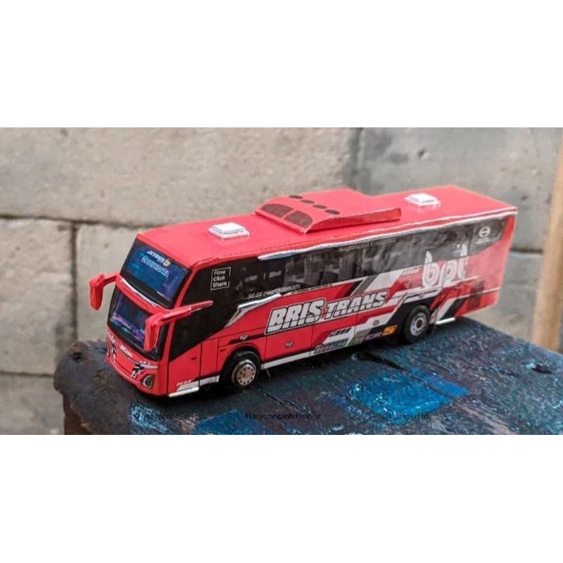 Jual Miniatur Bus BRIS TRANS Jet Bus 5 Terbaru 1/50 Papercraft | Shopee ...