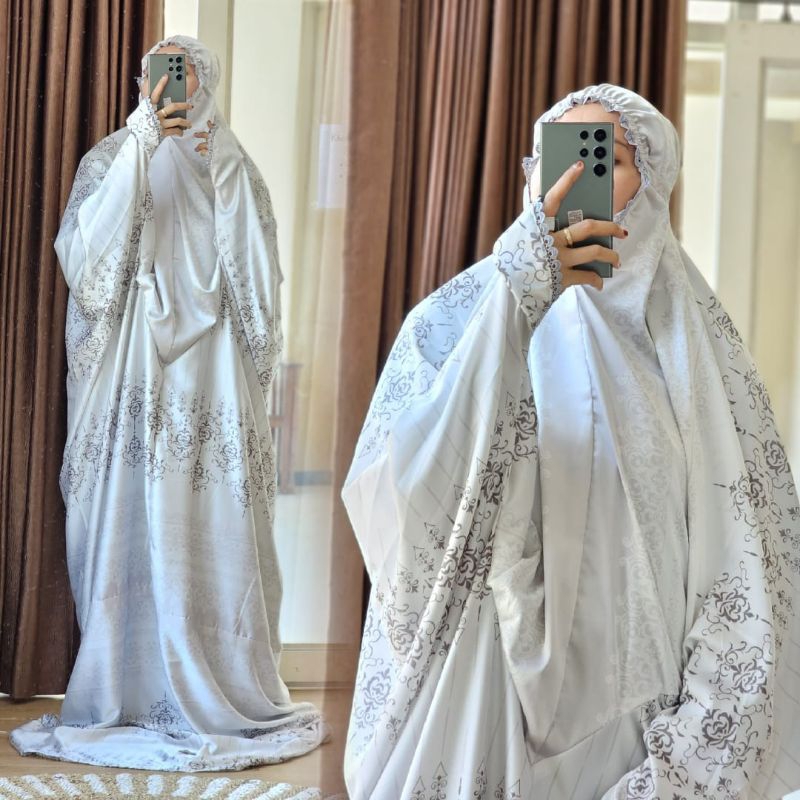Jual Mukena Motif Silk/mukena renda/mukena silk/mukena umroh/mukena ...