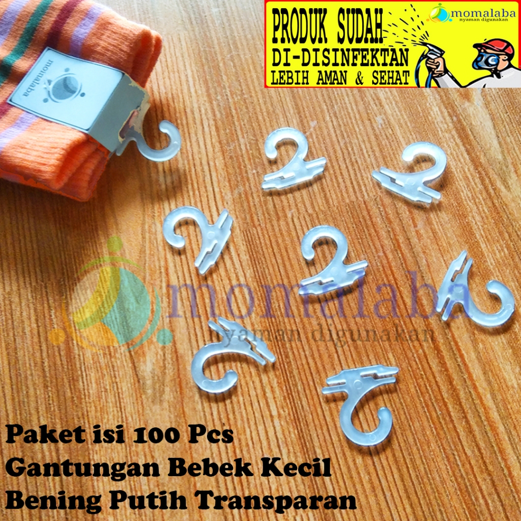 Jual Gantungan Kaos Kaki Bebek Kecil Putih Bening Transparan Hanger ...
