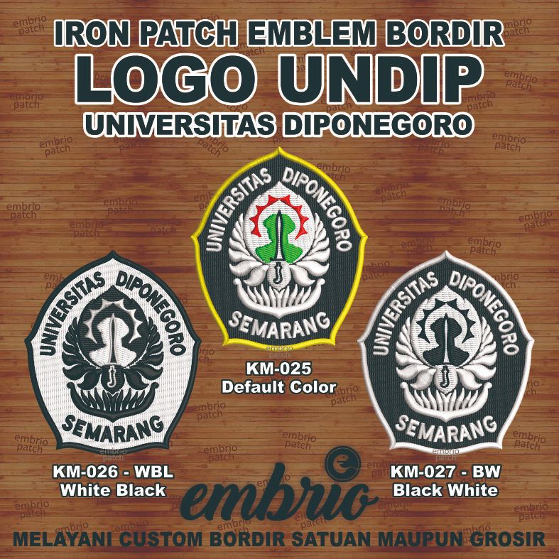 Jual Patch UNDIP emblem bordir logo Universitas Diponegoro Semarang ...