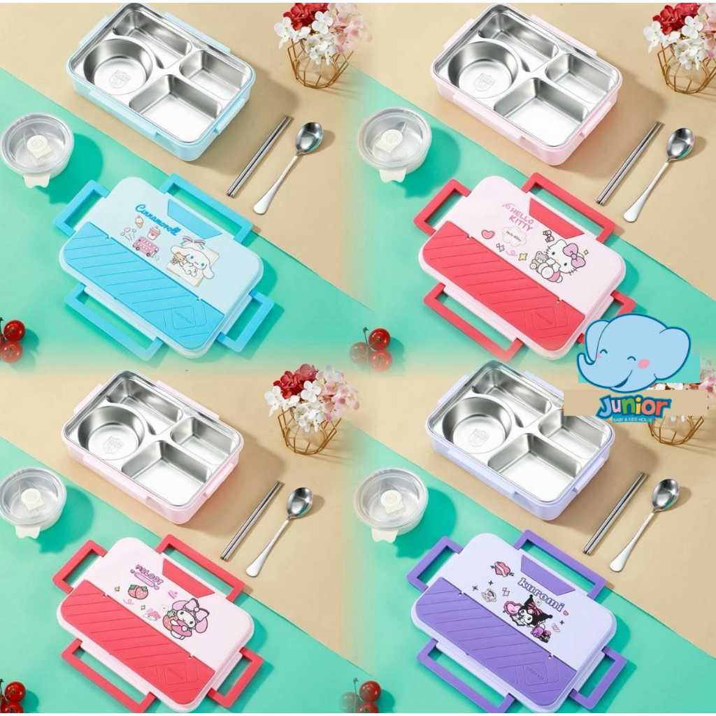 Jual Tempat makan Premium Lunch Box Kuromi Cinnamon Roll Sanrio ...