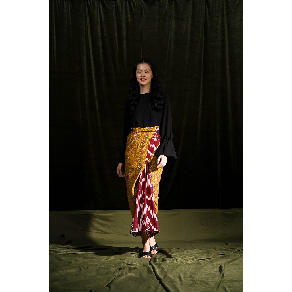 Jual NONA RARA - Lilit Encim Yellow P0211, Baju kerja blouse batik ...