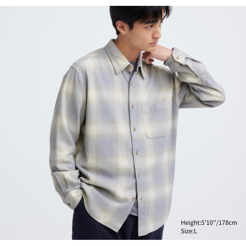 Jual kemeja flanel kotak uniqlo cowok new arrival | Shopee Indonesia