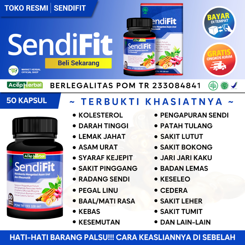 Jual Obat Herbal Nyeri Sendi Asli Kapsul Alami Bpom Untuk Sendi dan ...