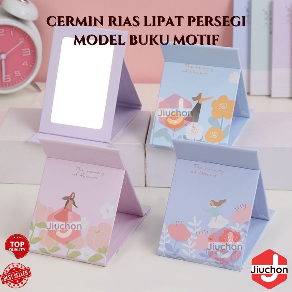 Jual JIUCHON Cermin Rias Model Notebook / Cermin Kaca Rias Lipat Sedang ...
