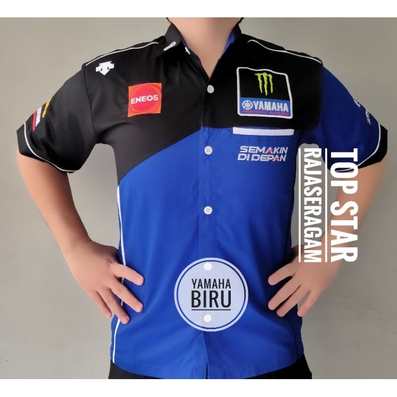 Jual Baju Kemeja Seragam Otomotif Yamaha Komunitas Motogp F1 Balap ...