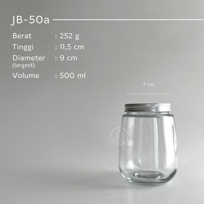 Jual Toples kaca bulat estetik besar - rounded big aesthetic glass jar ...