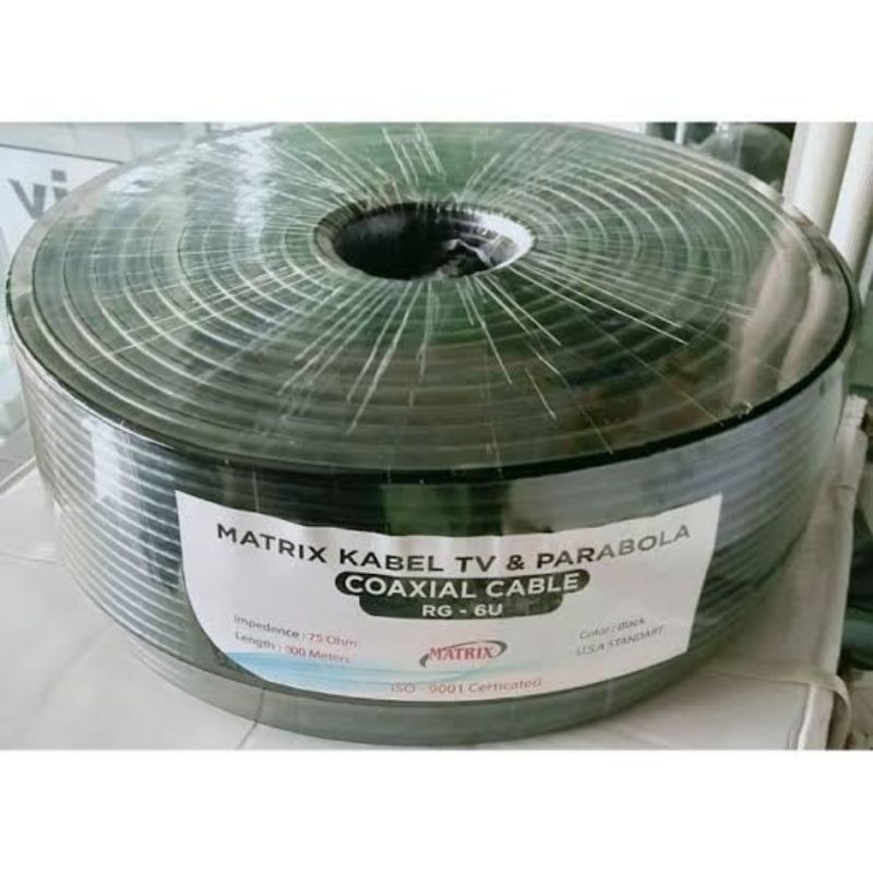 Jual MATRIX Kabel TV & Parabola COAXIAL CABLE RG-6U | 300m | Shopee ...
