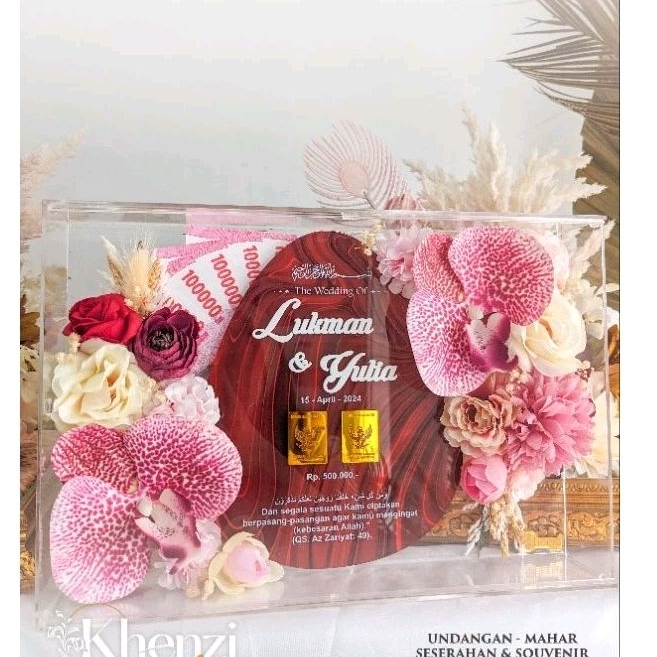 Jual 20x30 FREE BUBEWRAP mahar pernikahan full akrilik | simbolis mahar ...