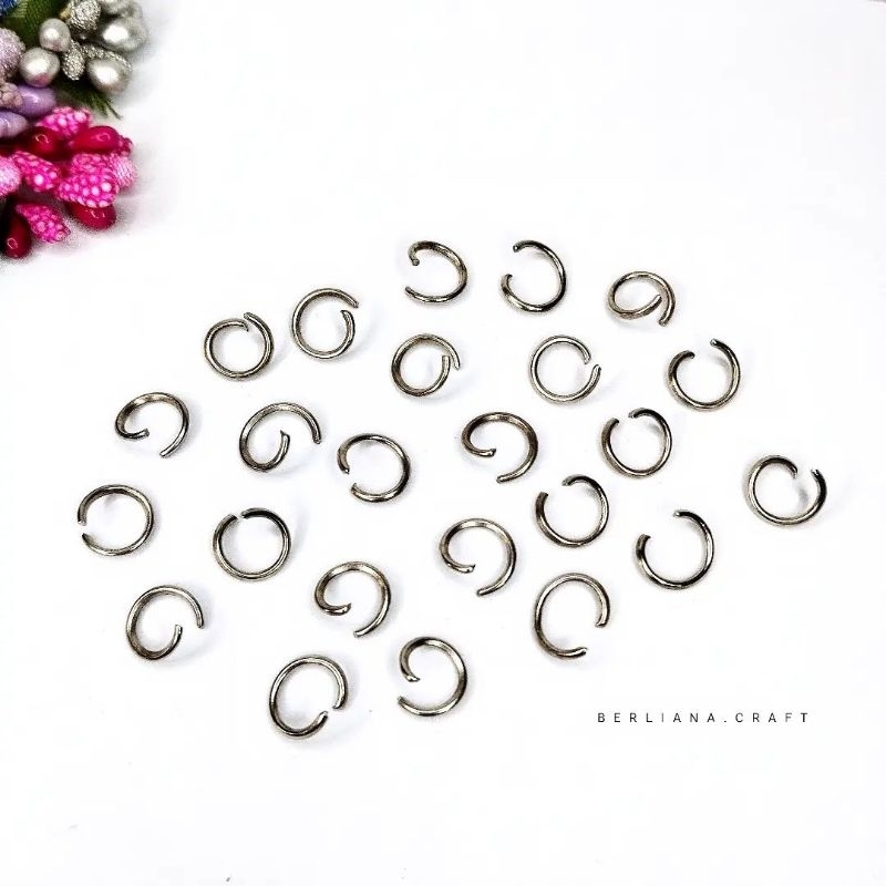Jual (20g) Jump Ring Tebal Silver dan Warna 8mm *Min Order 20k ...