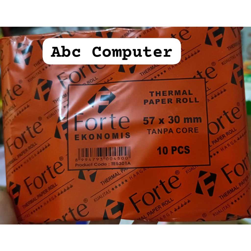 Jual Kertas Struk Thermal Merek Forte 57x30 isi 10rol (Orange) | Shopee ...