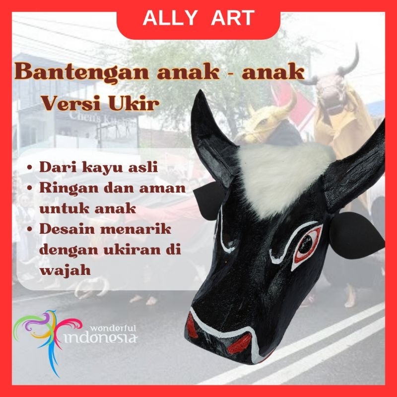 Jual Bantengan anak versi ukir bantengan mangapan dan mringisan banteng ...