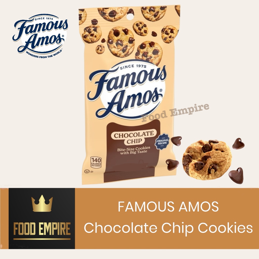 Jual FAMOUS AMOS Chocolate Chip Cookies 2 oz | Bite Size Cookie 56 gr | Shopee Indonesia