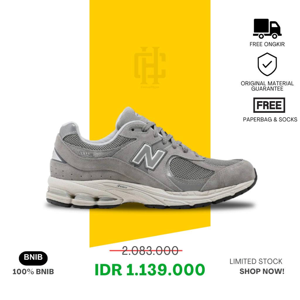 Jual Sepatu NB 2002R Grey Marblehead 100% BNIB Authentic | Shopee Indonesia