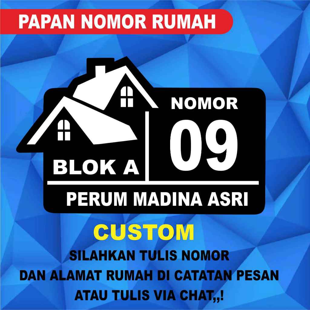 Jual Papan Nomor Rumah Akrilik Custom Nomor Alamat | Shopee Indonesia