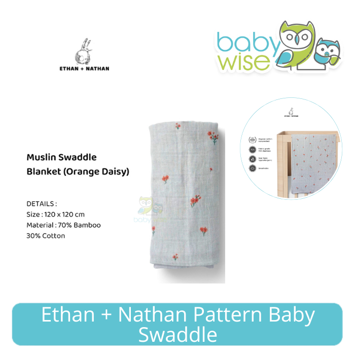 Jual Ethan + Nathan Pattern Baby Swaddle | Shopee Indonesia
