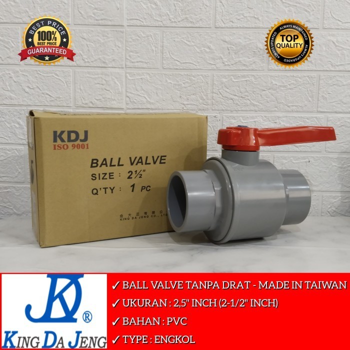 Jual Ball Valve Stop Kran 2,5" inch PVC 2-1/2" Inch KDJ Taiwan KDJ PVC ...