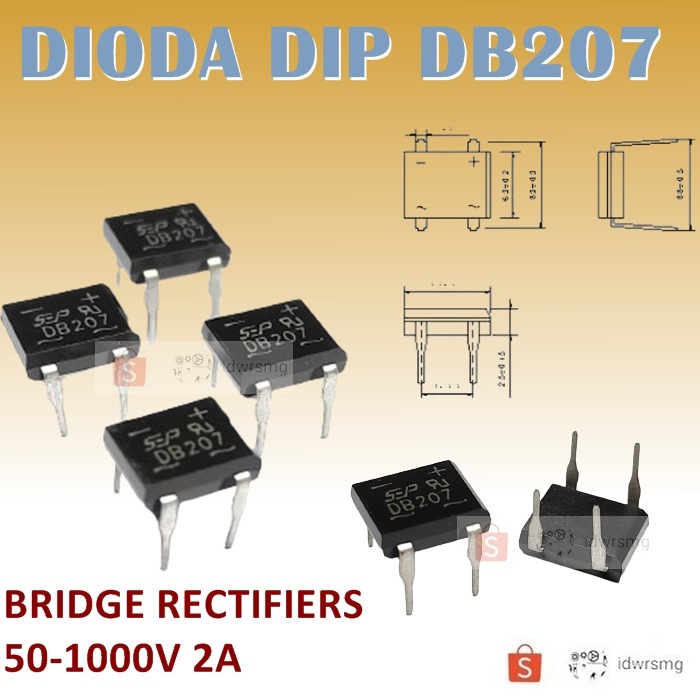 Jual Dioda SEP DB207 DB 207 2A 1000v DIP | Shopee Indonesia