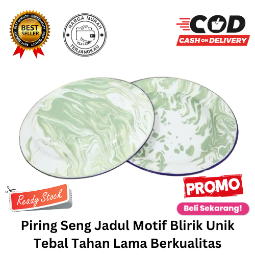 Jual [BISA COD] PROMO Piring Seng Jadul Motif Blirik Unik Tebal Tahan ...