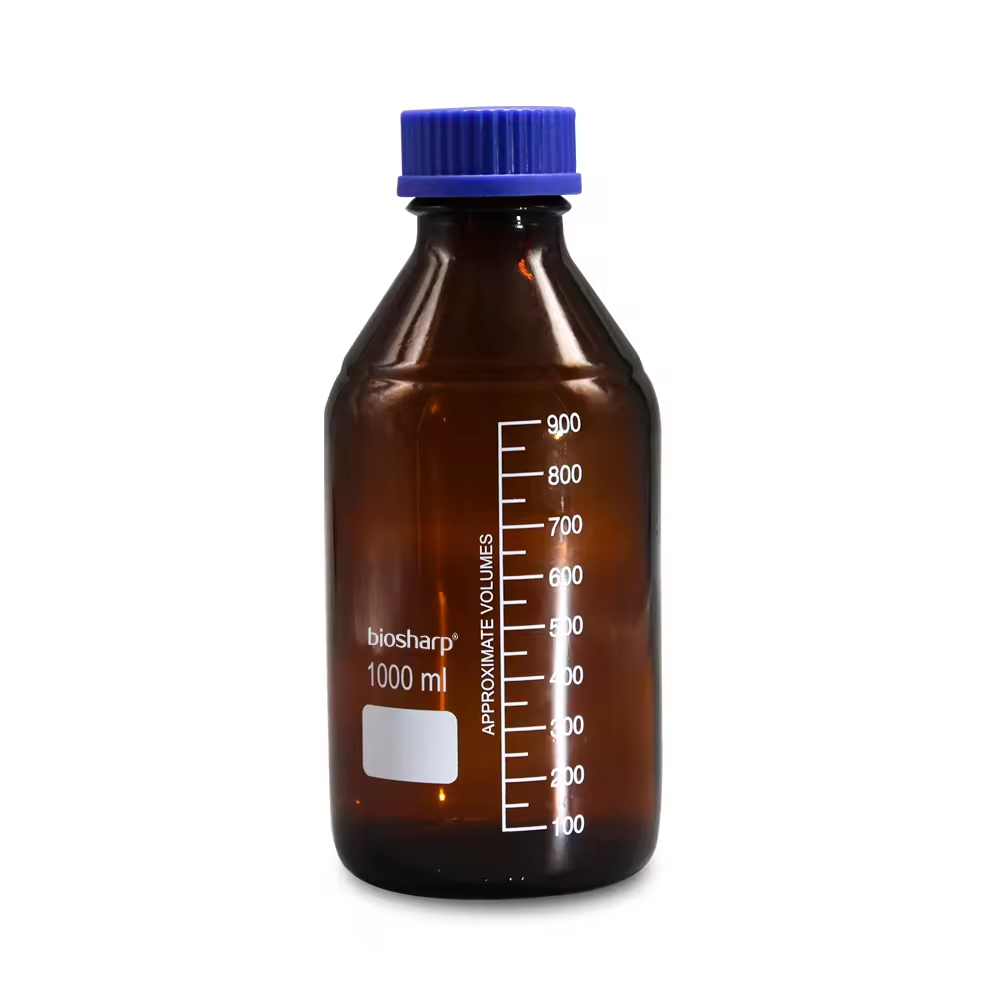 Jual Botol media Laboratory bottle 1000mL AMBER Coklat RRC bukan Duran ...
