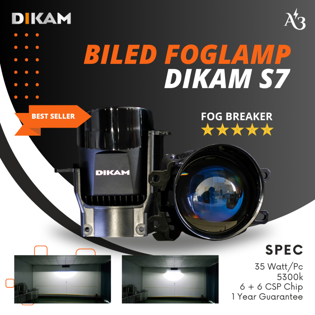 Jual Biled Foglamp Dikam S7 3inch PNP Toyota Honda Mitsubishi Universal | Shopee Indonesia