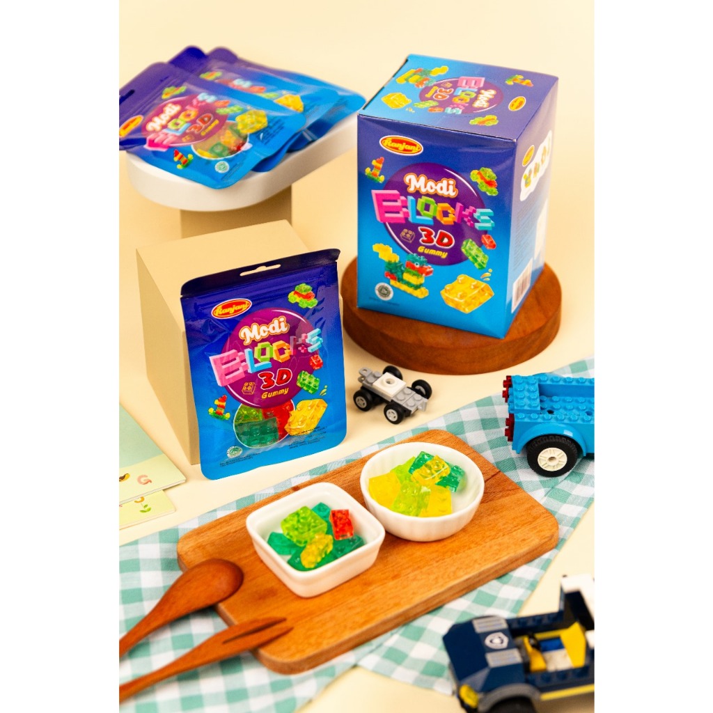 Jual Ranjani Gummy Modi Blocks Permen Ceker Fruit salad | Shopee Indonesia
