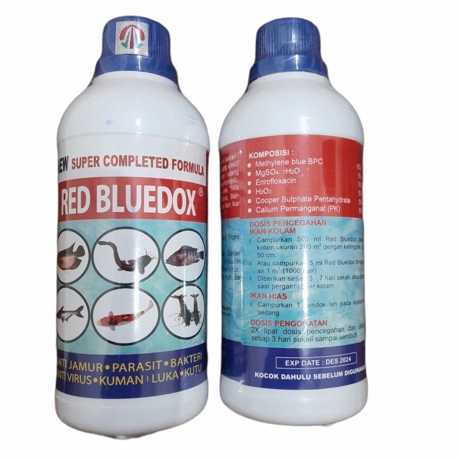Jual RED BLUEDOX 500ml Obat Ikan Anti Jamur Parasit Bakteri Luka dll ...