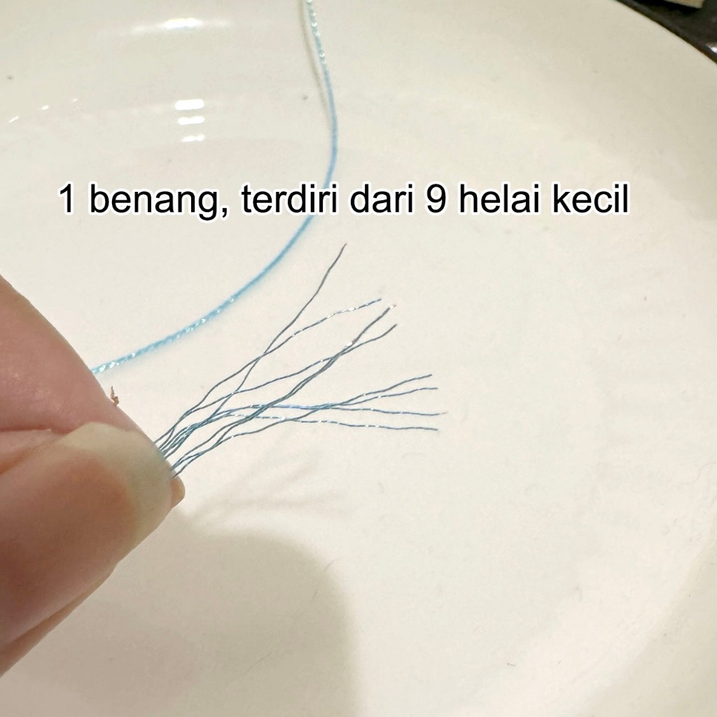 Jual 1 ROLL Shine String Tali Benang Metalik Metallic String - 9 HELAI ...