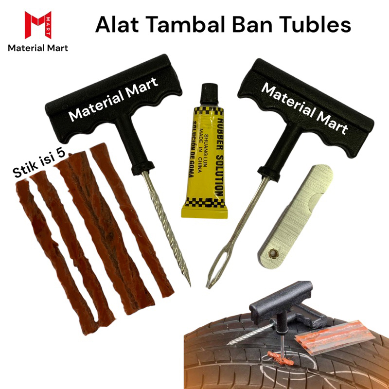 Jual Alat Tambal Ban Tubles Set | Anti Ban Bocor Kempes | Tambal Ban ...
