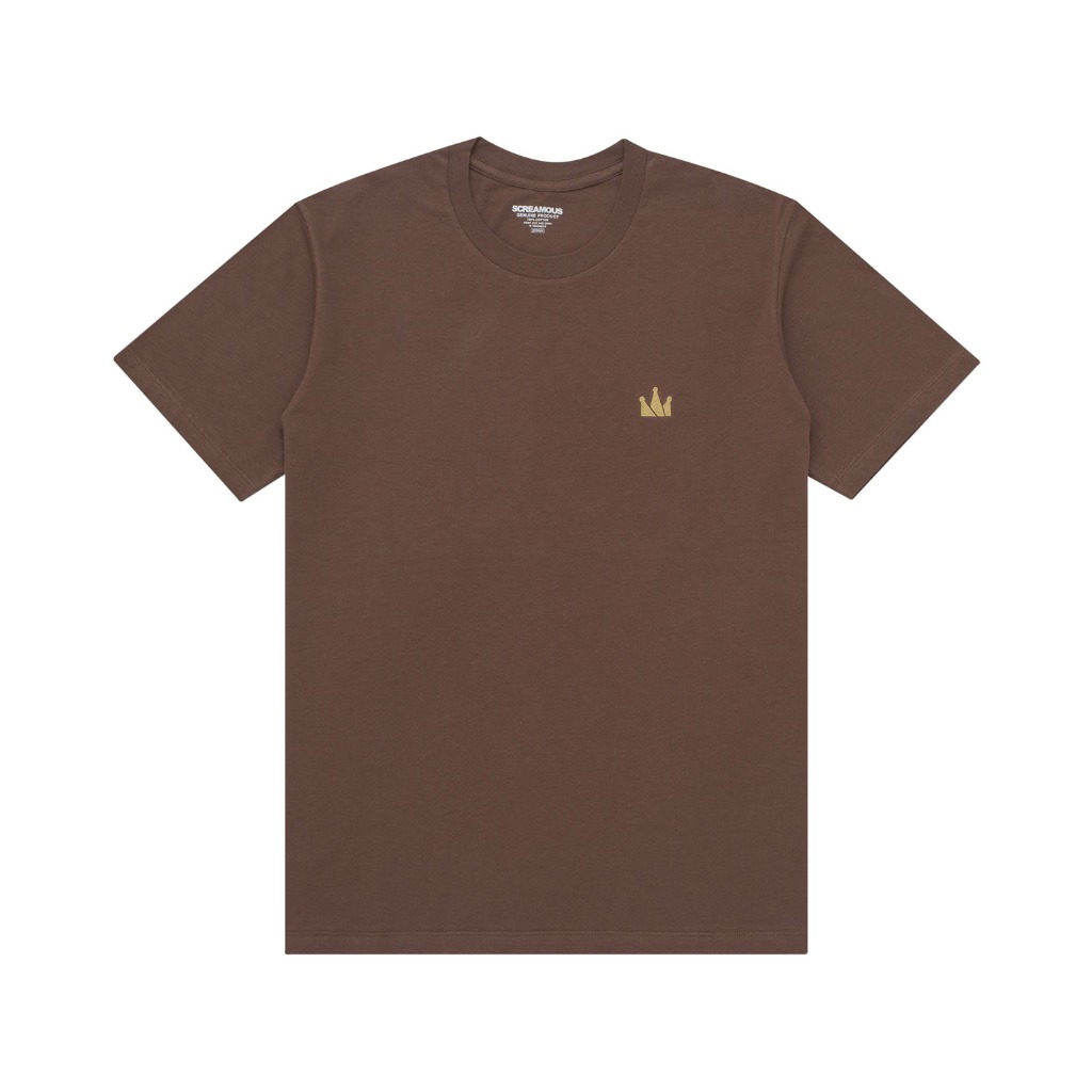 Jual Screamous Kaos T-Shirt CROWN LOGO SS DARK BROWN | Shopee Indonesia