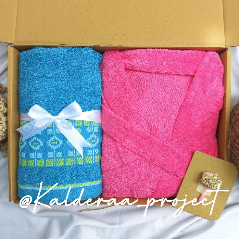 Jual Hampers Handuk Kimono Mandi / Seserahan Handuk Kimono Set / Kado ...